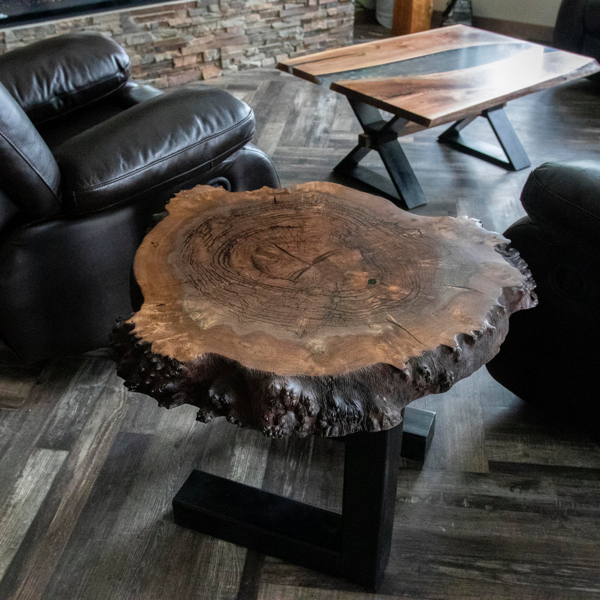 Claro Walnut Burl End Table – Black Forest Wood Co.