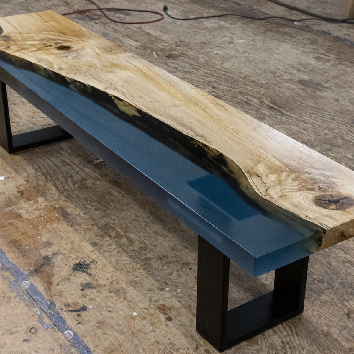 Spalted Maple Bench – Black Forest Wood Co.