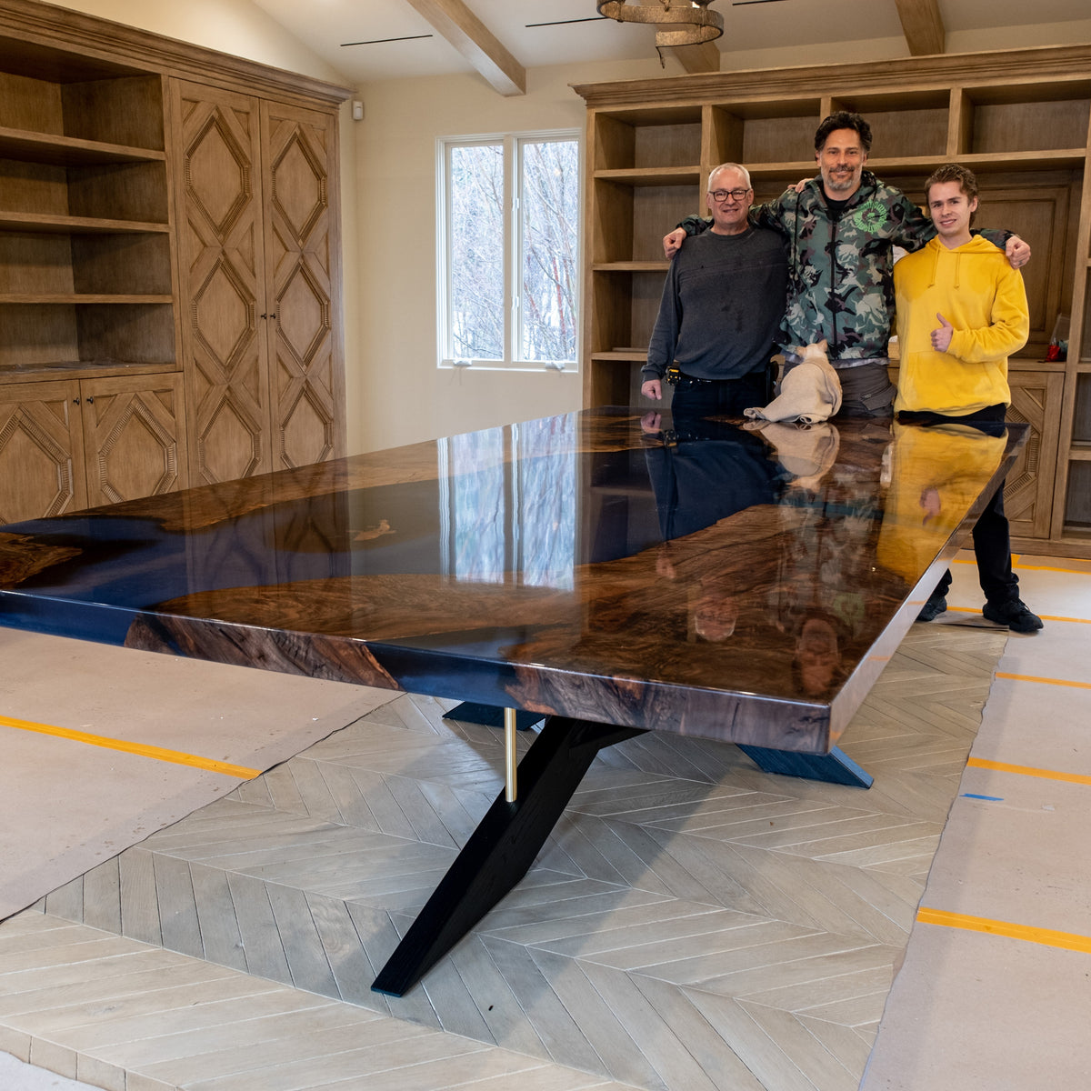 Bastogne Walnut Gaming Table – Black Forest Wood Co.