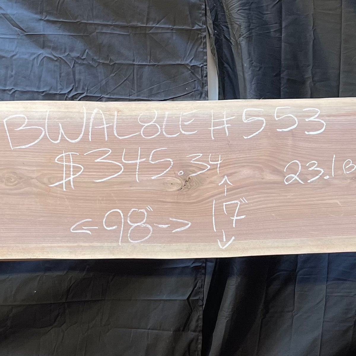 Black Walnut 8/4 Live Edge #553 – Black Forest Wood Co.