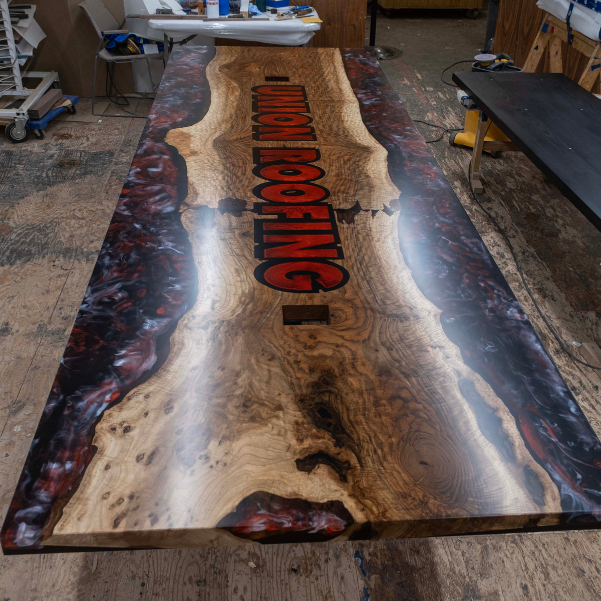 Bastogne Walnut Conference Table – Black Forest Wood Co.