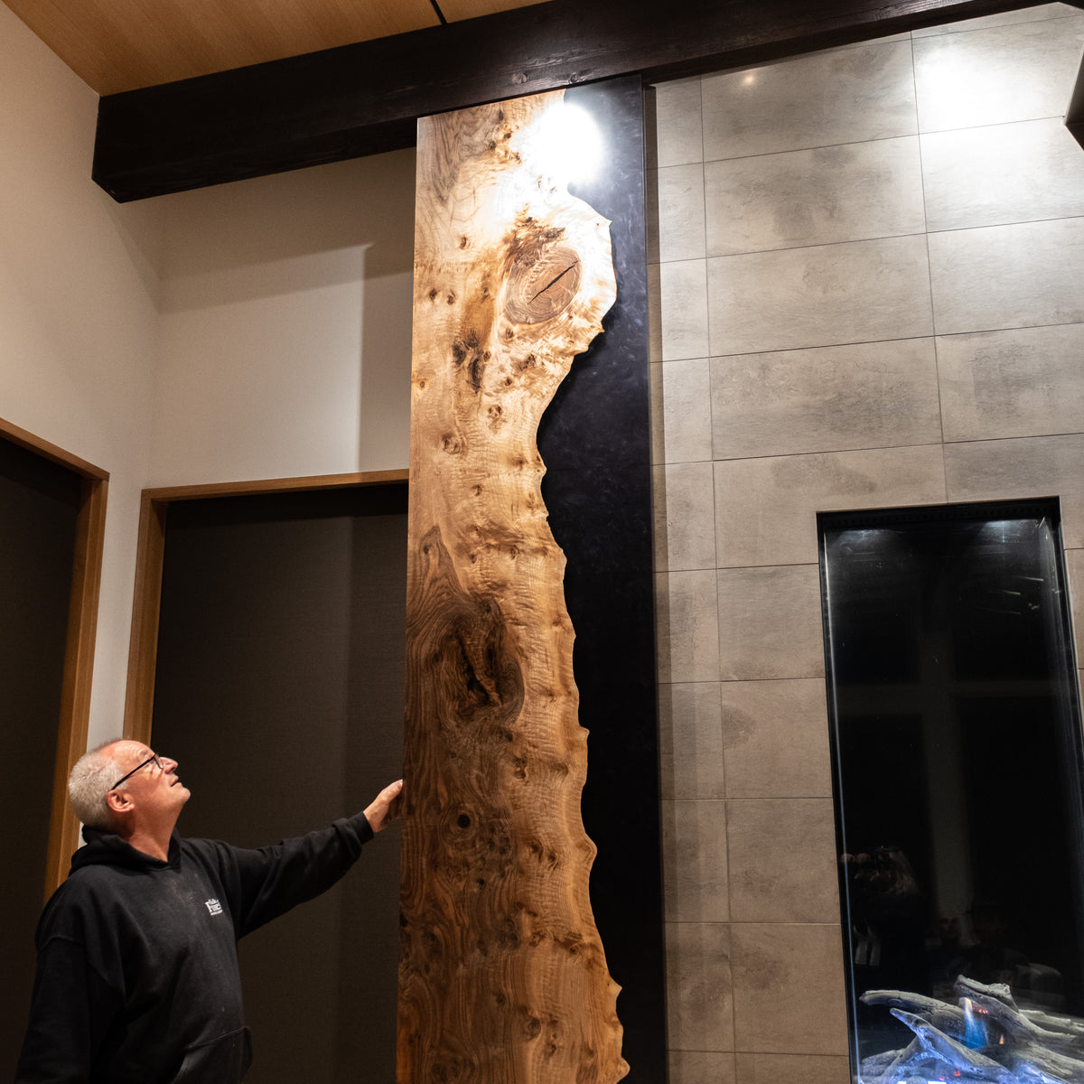 Bastogne Walnut Wall Feature – Black Forest Wood Co.