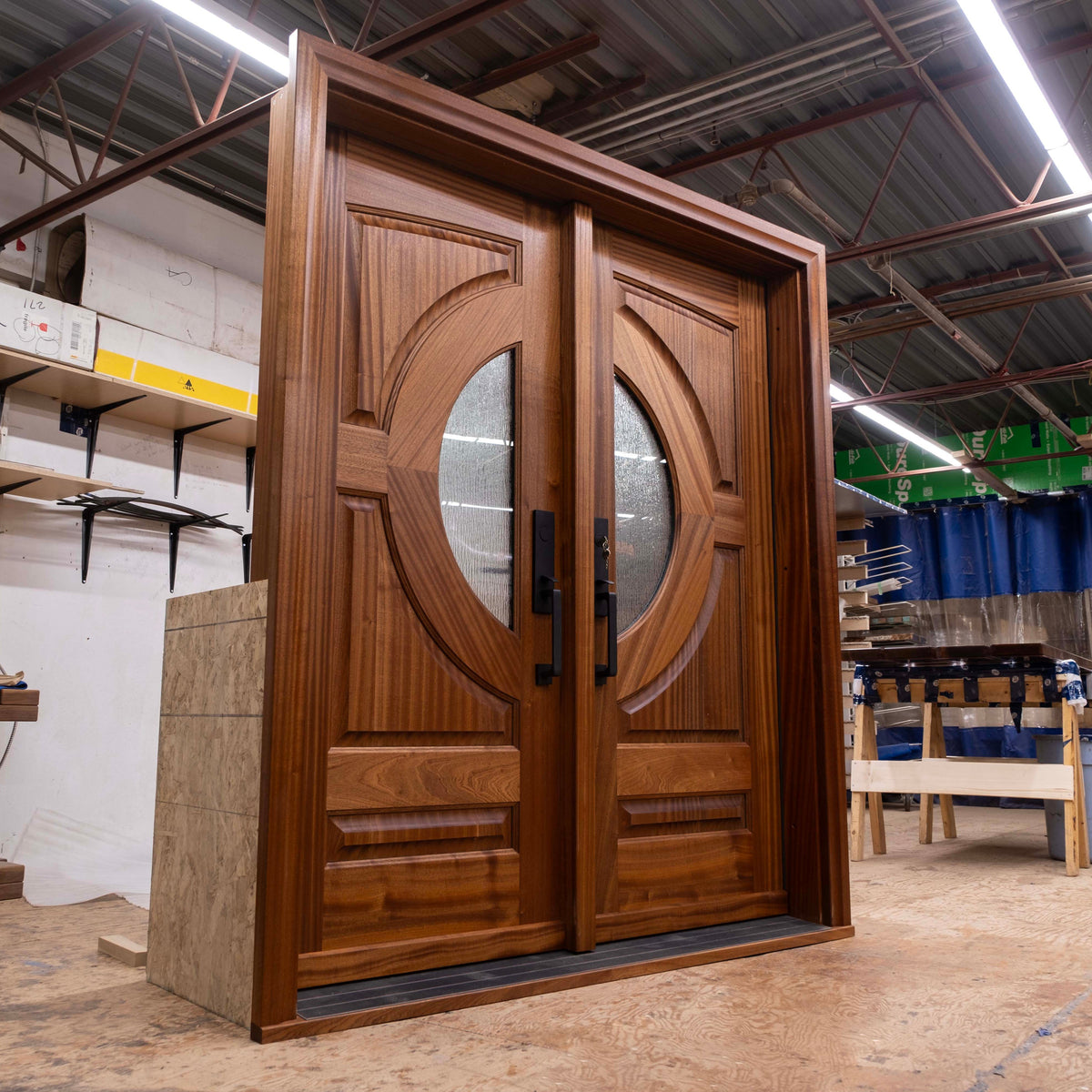 Sapele Exterior Door – Black Forest Wood Co.