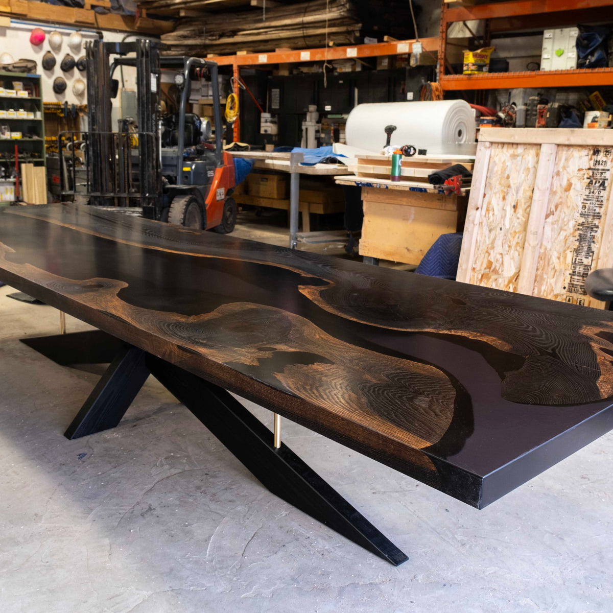 Oxidized White Oak Dining Table – Black Forest Wood Co.
