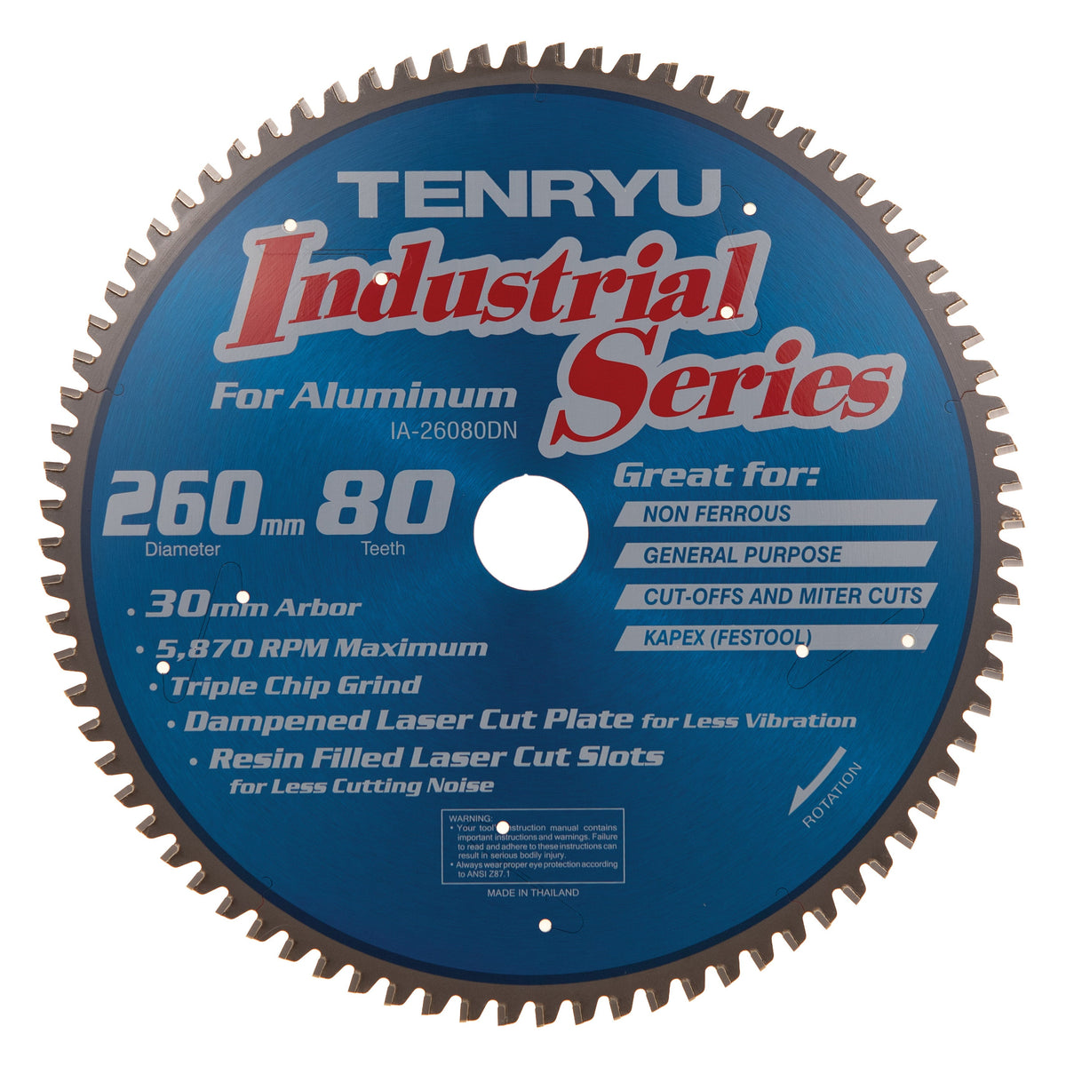 Non-Ferrous Miter Blade - 260mm, 80T – Black Forest Wood Co.
