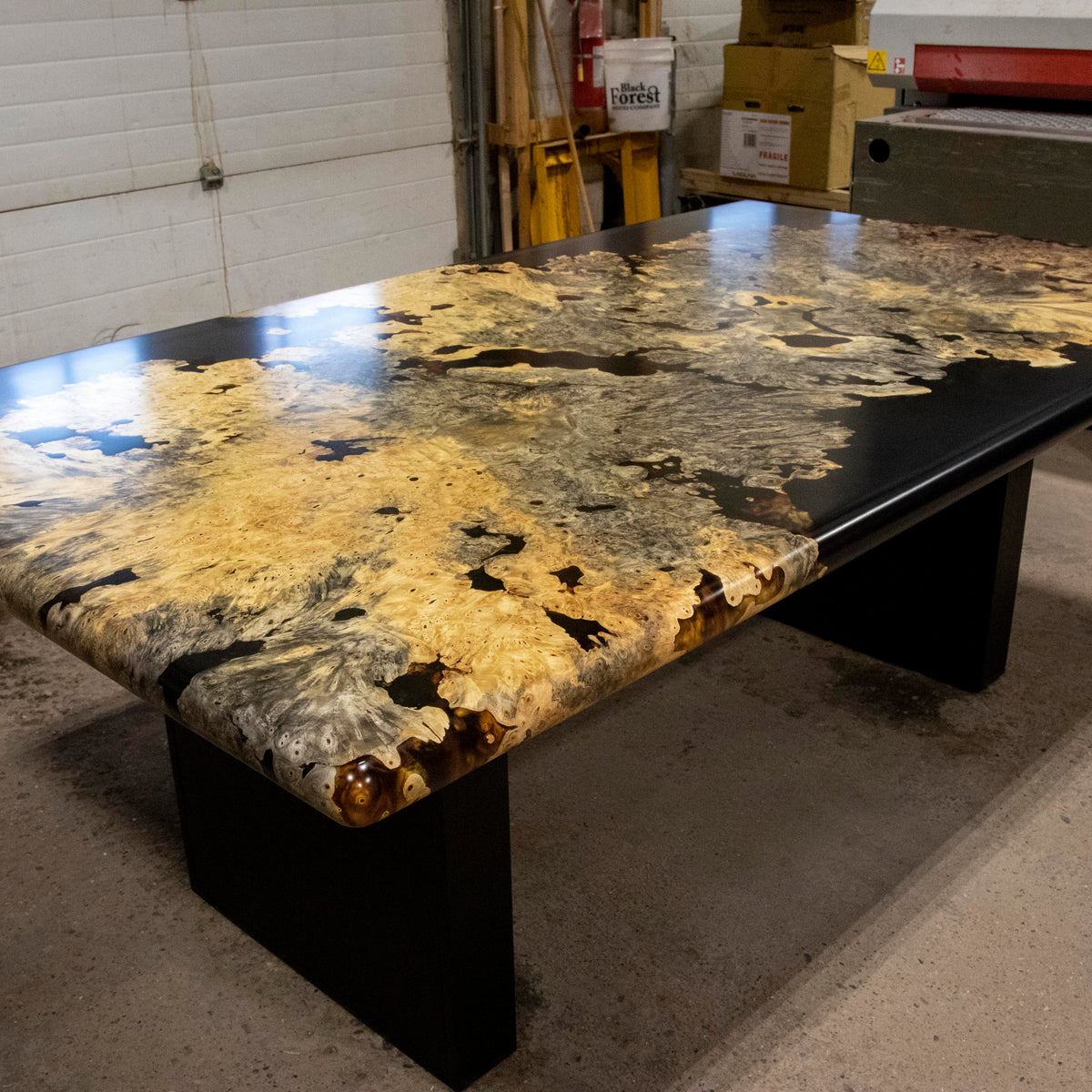 Buckeye Burl Conference Table – Black Forest Wood Co.