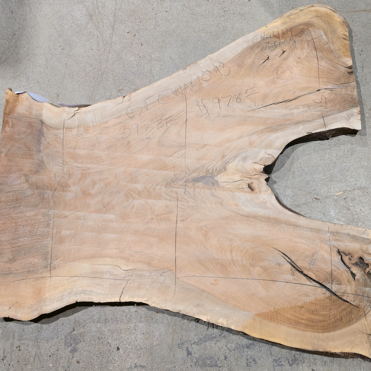 Grafted English-Claro Walnut Live Edge #013 – Black Forest Wood Co.