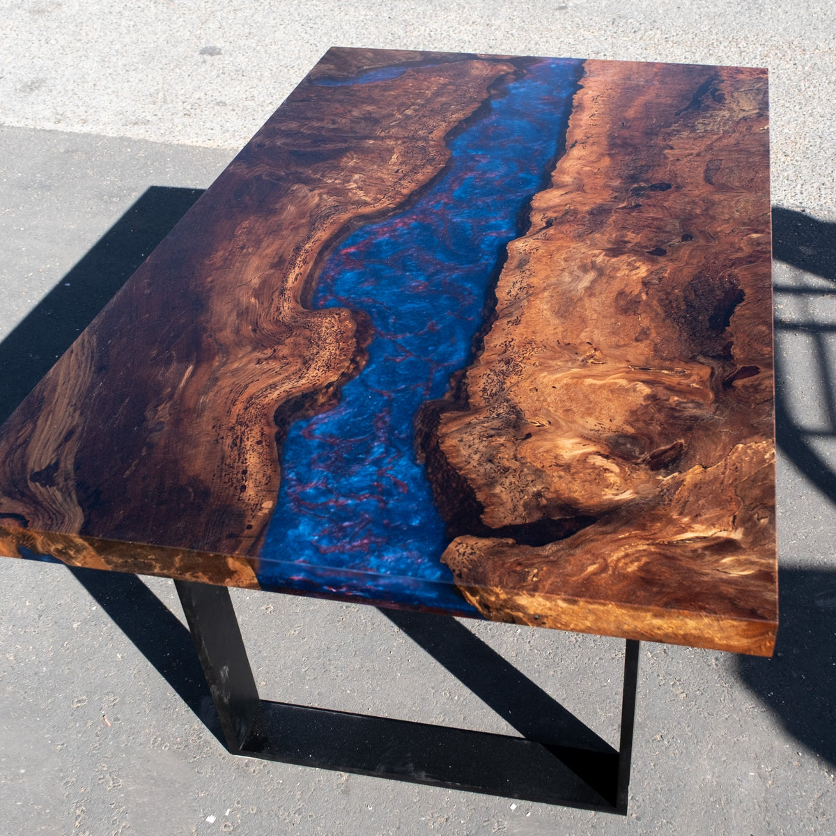 Sycamore Burl and Resin Desk – Black Forest Wood Co.
