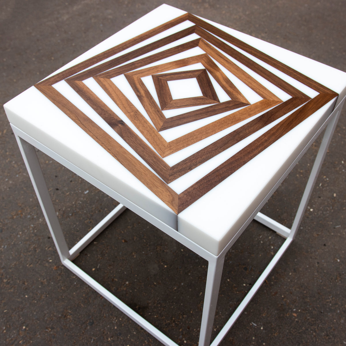 Geometric End Table – Black Forest Wood Co.