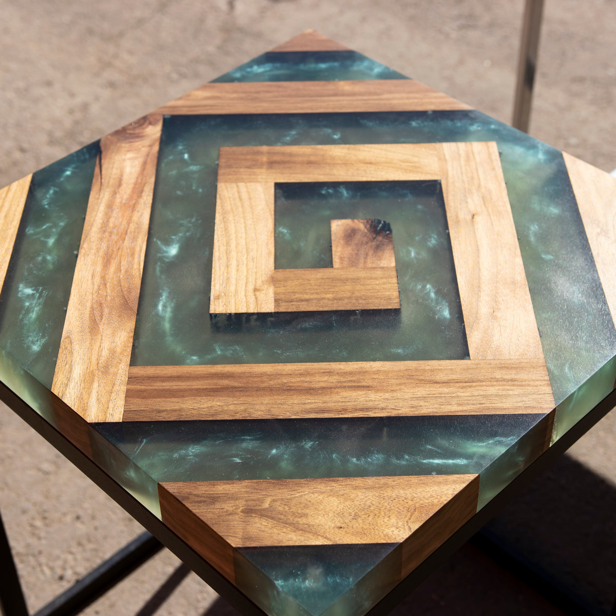 Geometric End Table – Black Forest Wood Co.